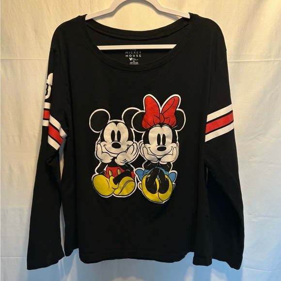 Disney | Tops | Mickey And Minnie Mouse Long Sleeve Shirt | Poshmark
